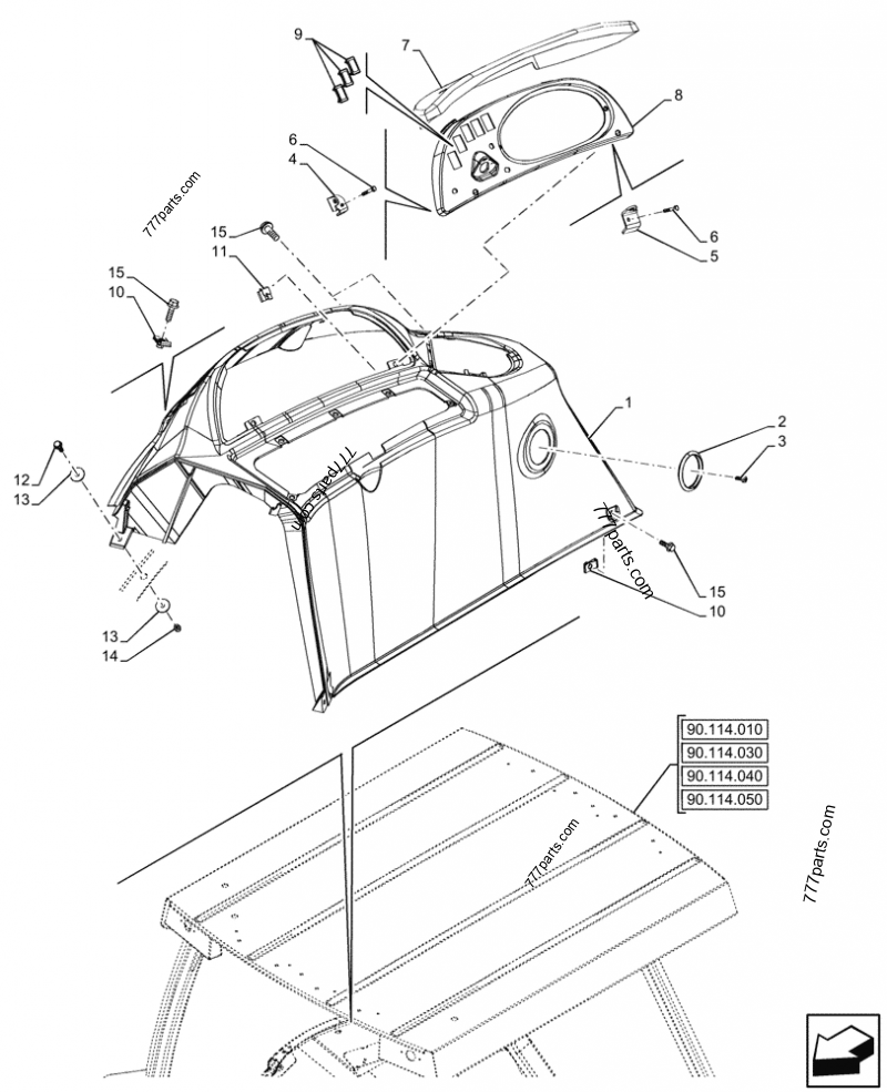 391818A2 BEZEL - Case spare part | 777parts.com