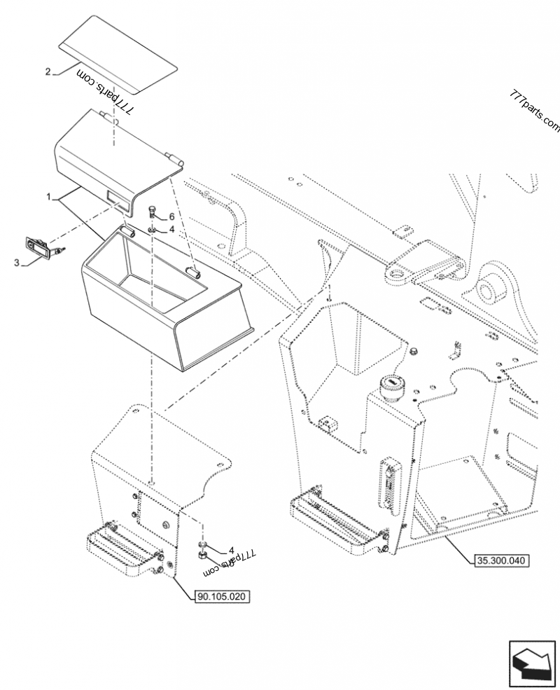 47632454 LATCH - Case spare part | 777parts.com