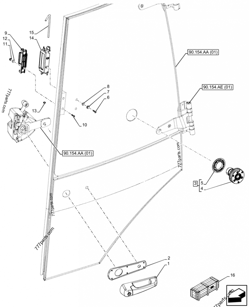 87344859 LATCH - Case spare part | 777parts.com
