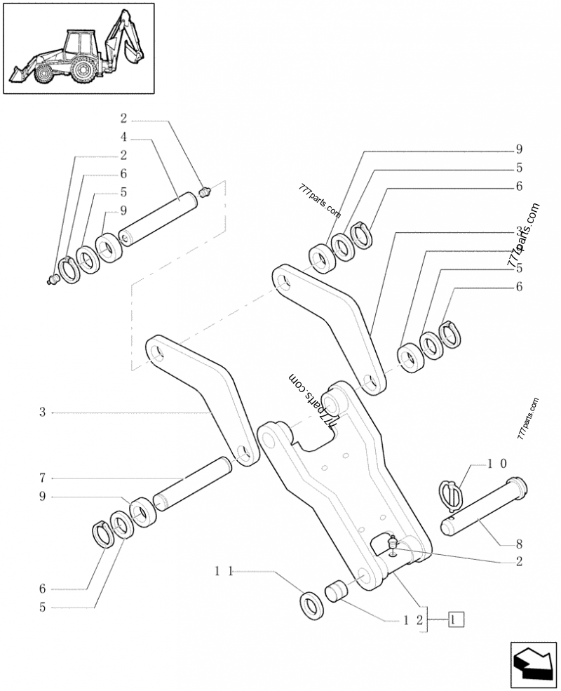 85813469 PIN,45mm OD x 272mm L - Case spare part | 777parts.com