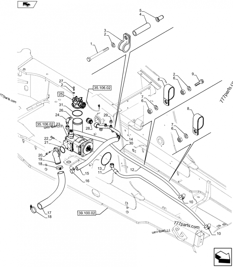 87434672 HYDRAULIC PUMP,52.4 CC - Case spare part | 777parts.com