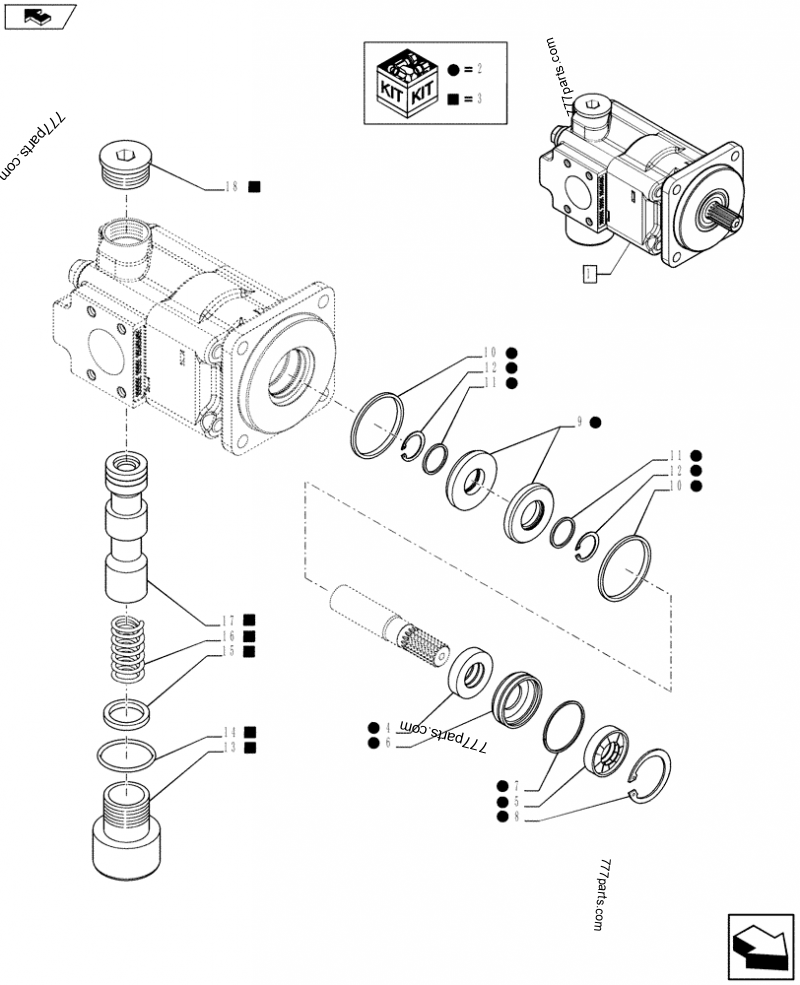 87434672 HYDRAULIC PUMP,52.4 CC - Case spare part | 777parts.com