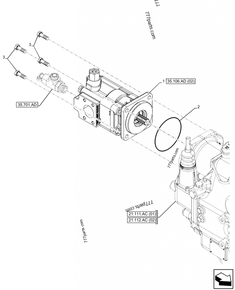 87434672 HYDRAULIC PUMP,52.4 CC - Case spare part | 777parts.com