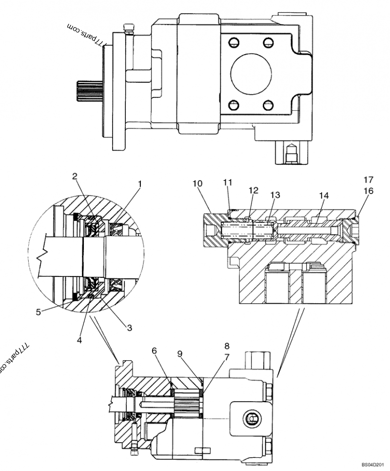 87434672 HYDRAULIC PUMP,52.4 CC - Case spare part | 777parts.com