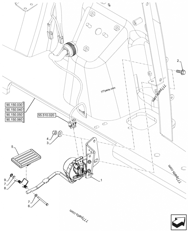 87555675 THROTTLE CONTROL - Case spare part | 777parts.com