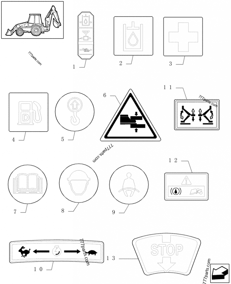 85804341 DECAL - Case spare part | 777parts.com