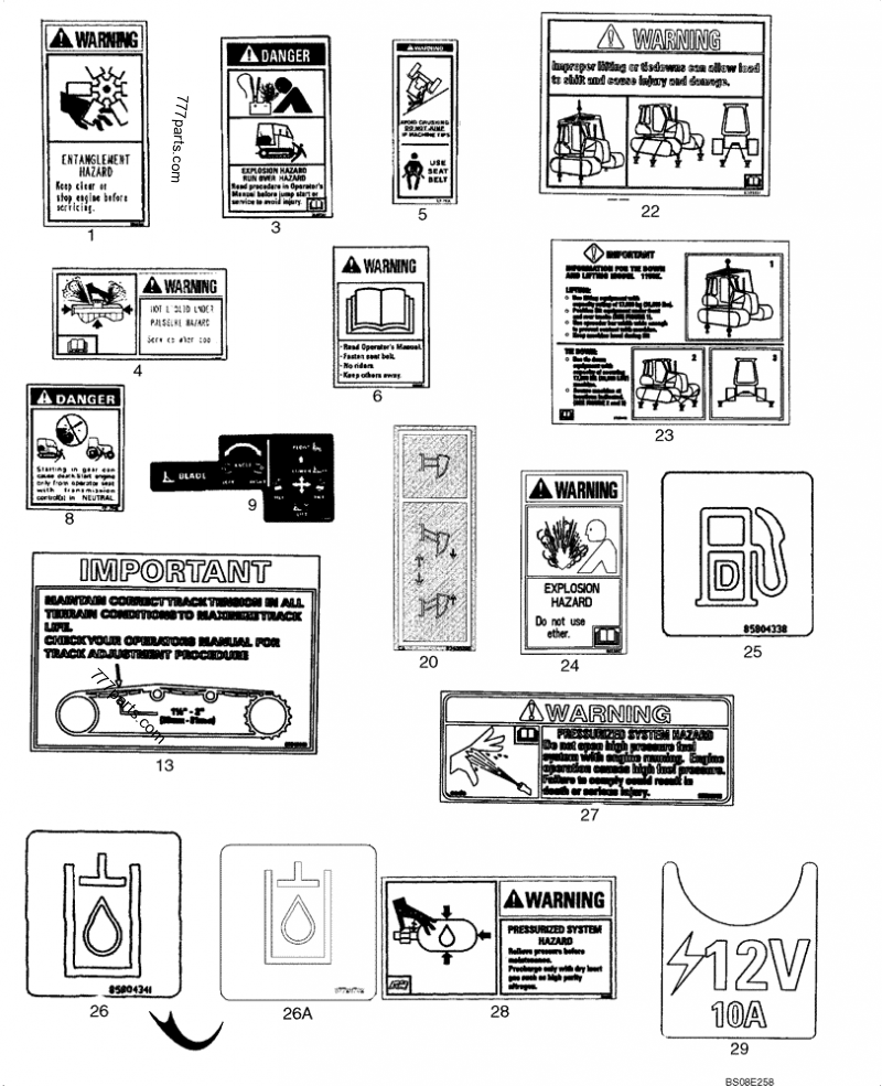 85804341 DECAL - Case spare part | 777parts.com