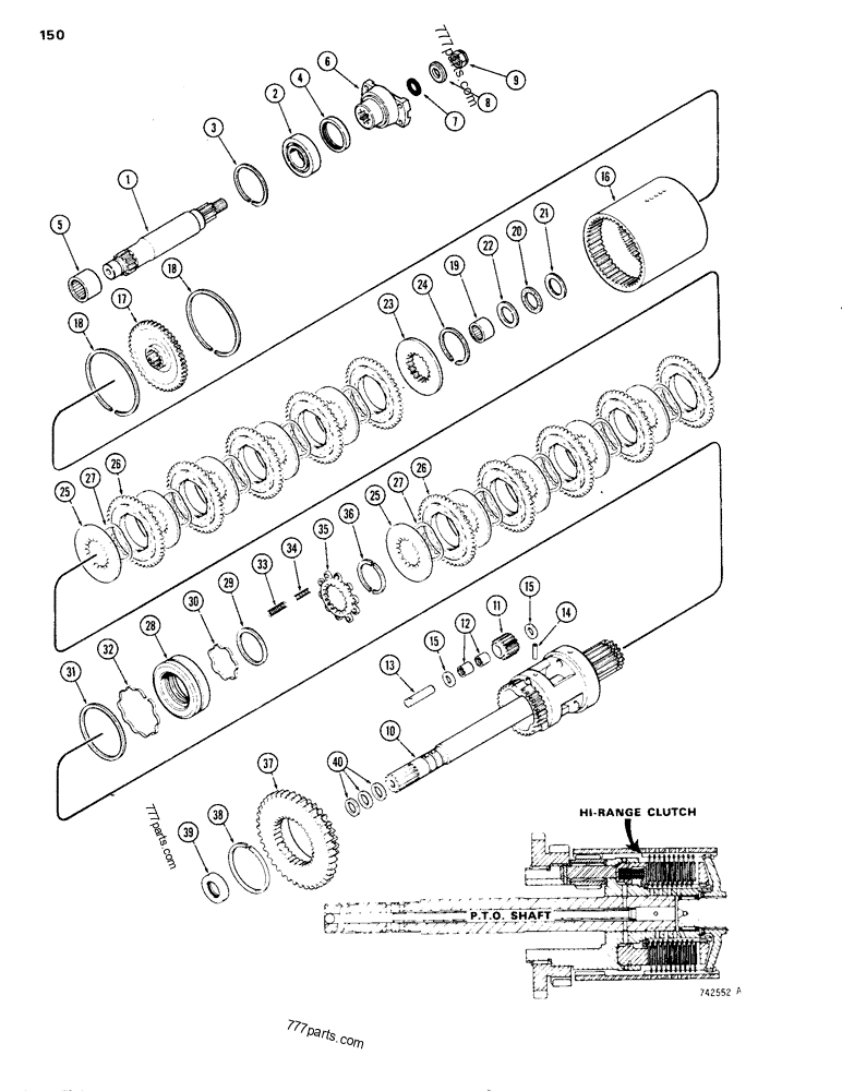 A50964 GEAR WHEEL - Case spare part | 777parts.com