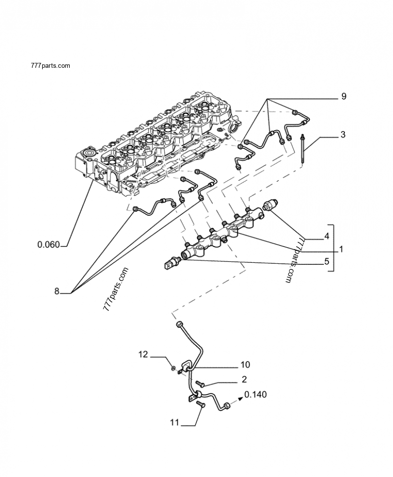 2854542 SENSOR,FUEL PRESSURE TO THE MANIFOLD - Case spare part ...