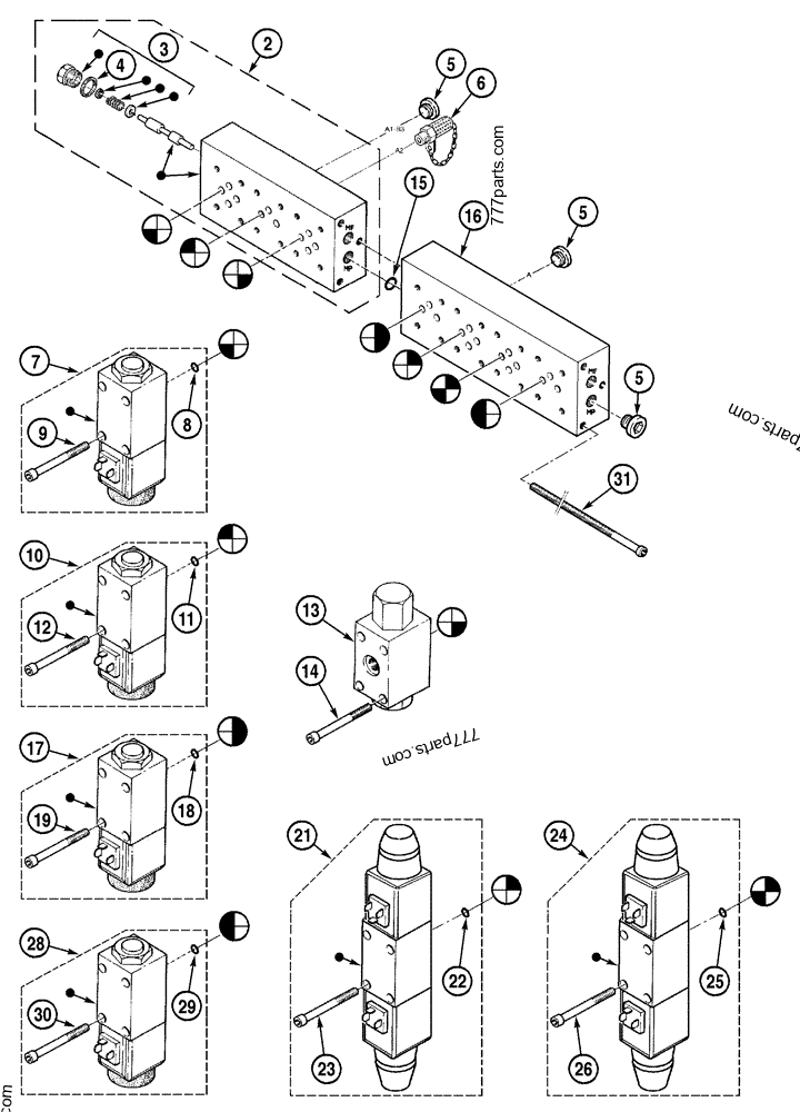 W1616529 BLOCK ASSY. - Case spare part | 777parts.com