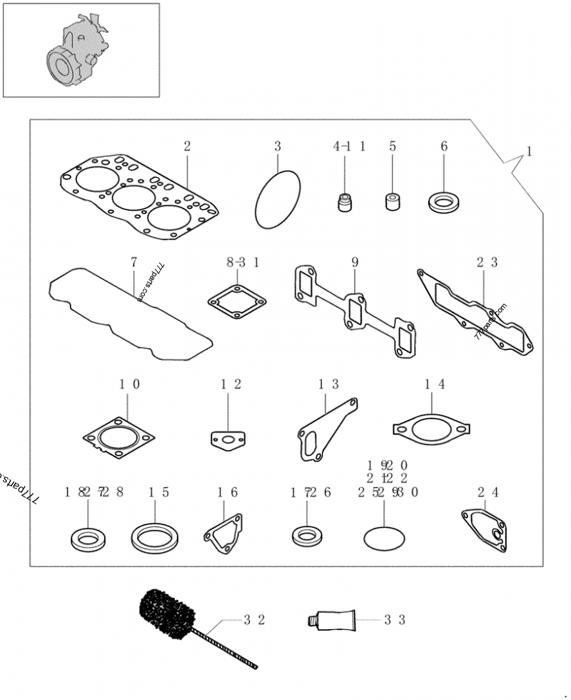 72280356 GASKET - Case spare part | 777parts.com