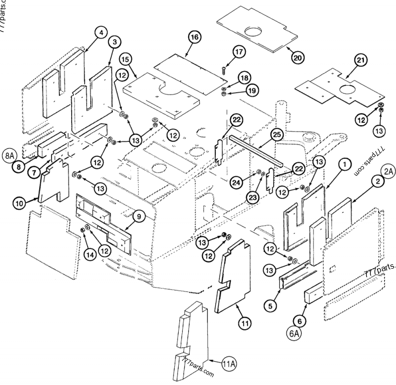 106701A1 GUARD ASSY. - Case spare part | 777parts.com