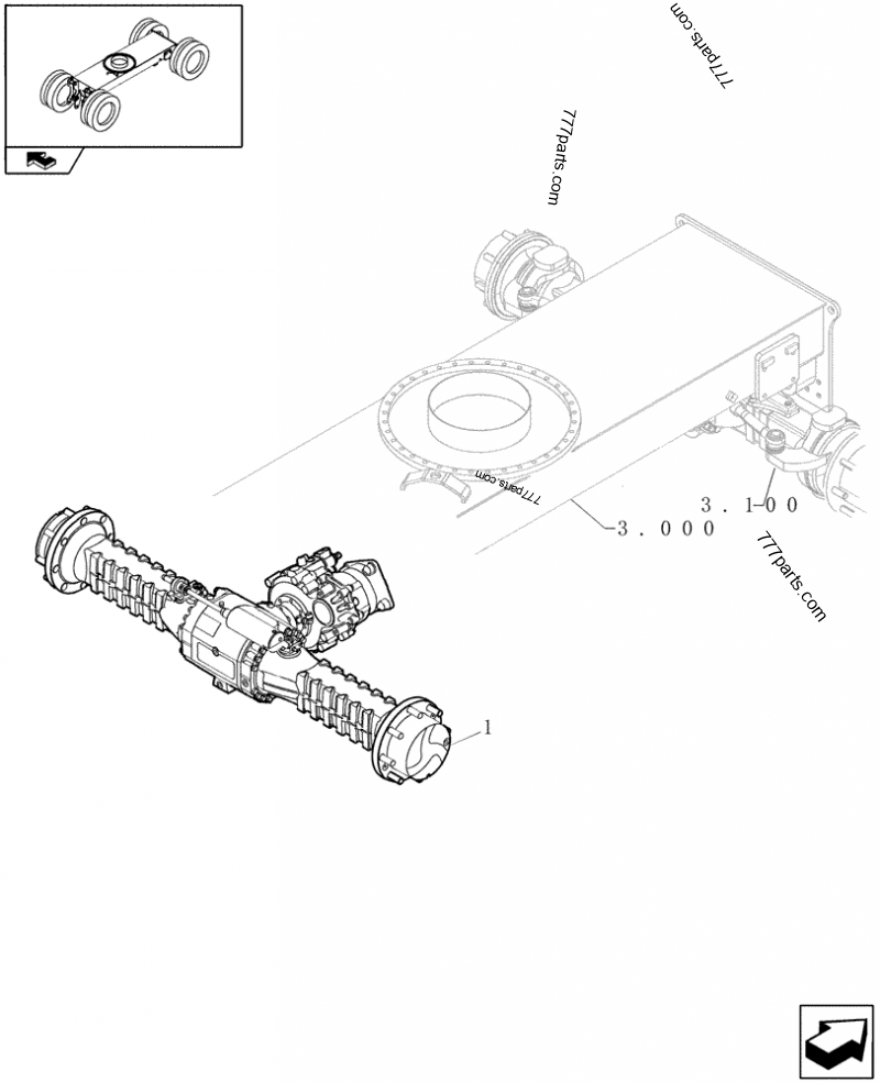 72117862 AXLE - Case spare part | 777parts.com