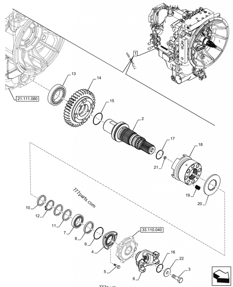 366234A1 PINION,36T - Case spare part | 777parts.com