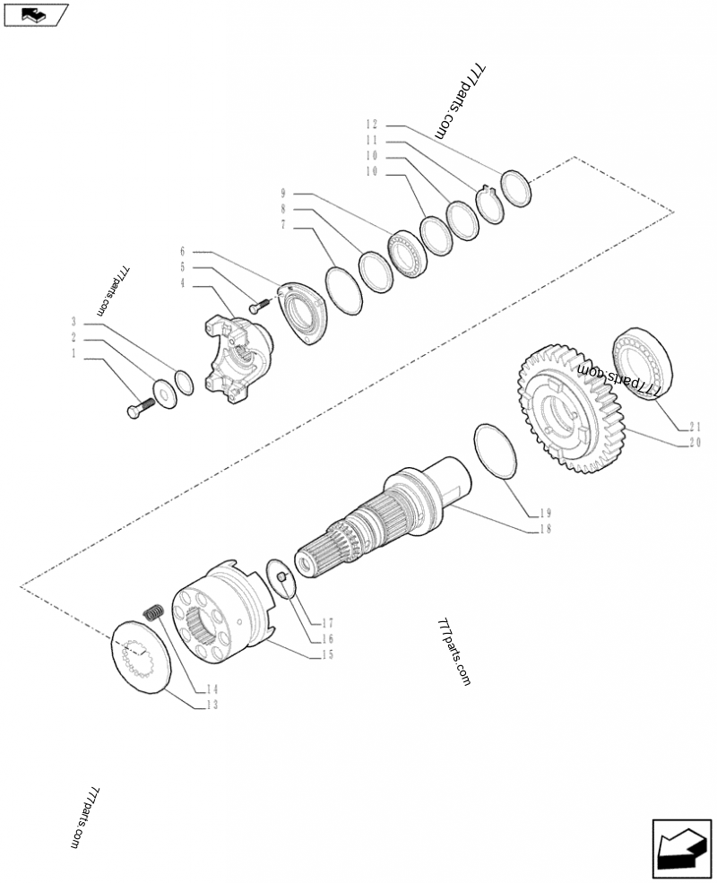 366234A1 PINION,36T - Case spare part | 777parts.com