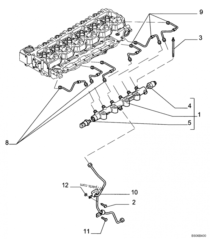2854549 INJECTION PIPE - Case spare part | 777parts.com
