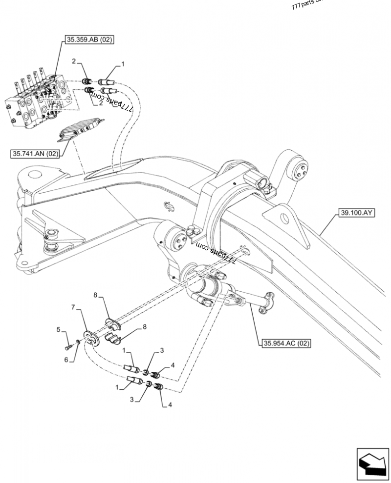 47835241 HYD CONNECTOR - Case spare part | 777parts.com