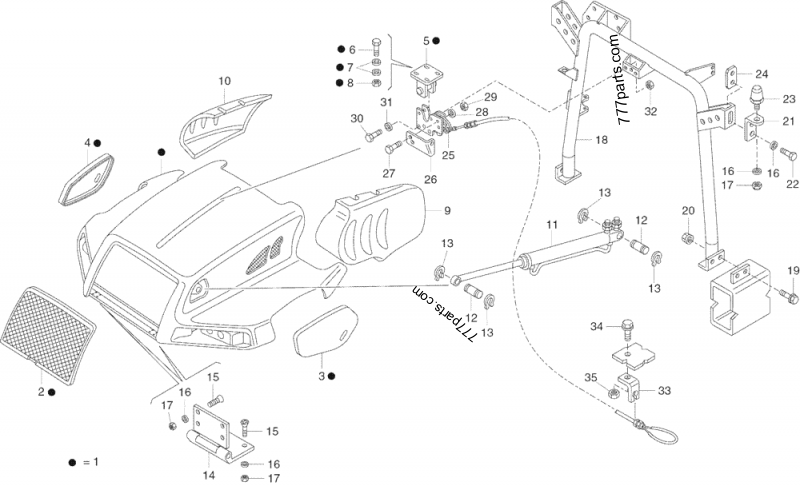 89500409914 HINGE - Case spare part | 777parts.com