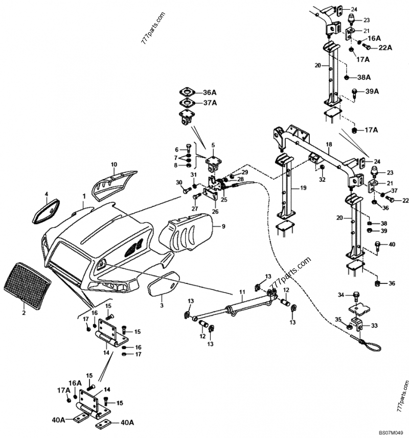 89500409914 HINGE - Case spare part | 777parts.com