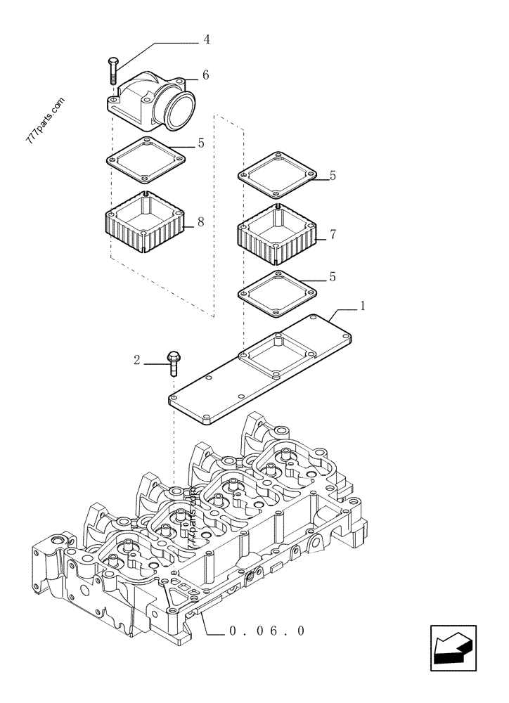 2852044 INLET MANIFOLD - Case spare part | 777parts.com