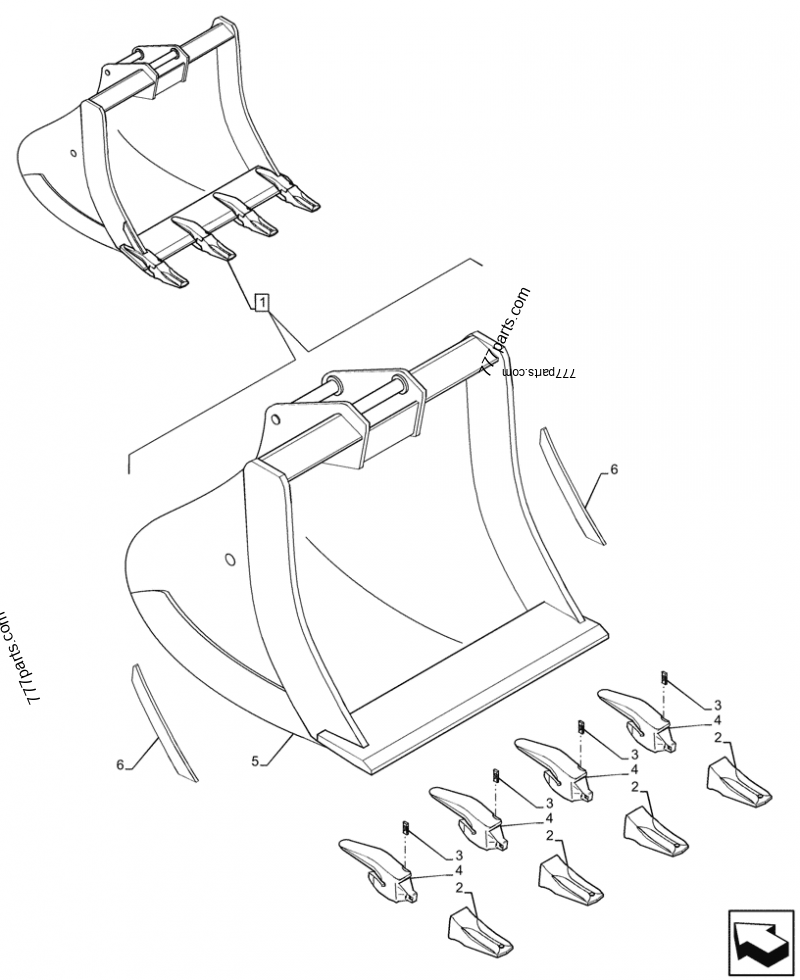 47628019 BUCKET - Case spare part | 777parts.com