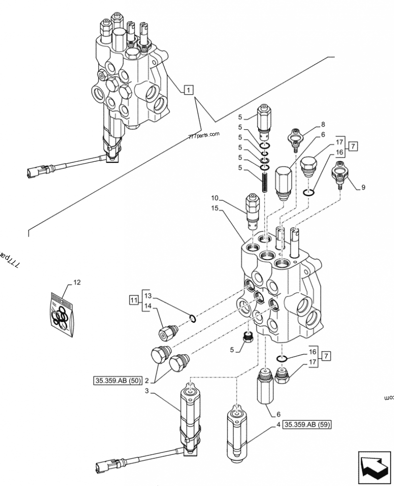 84217762 HYDRAULIC VALVE - Case spare part | 777parts.com