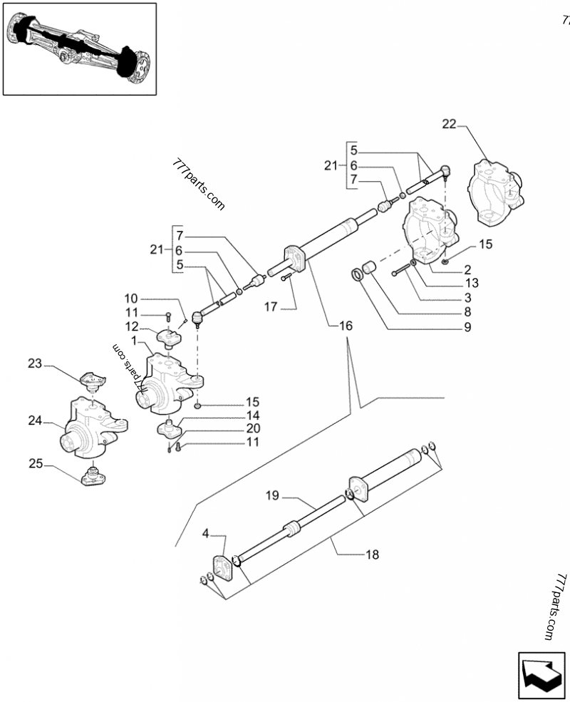 87306934 TIE-ROD - Case spare part | 777parts.com