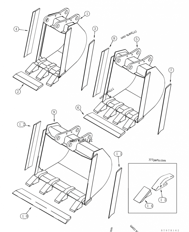 D27748 TOOTH - Case spare part | 777parts.com