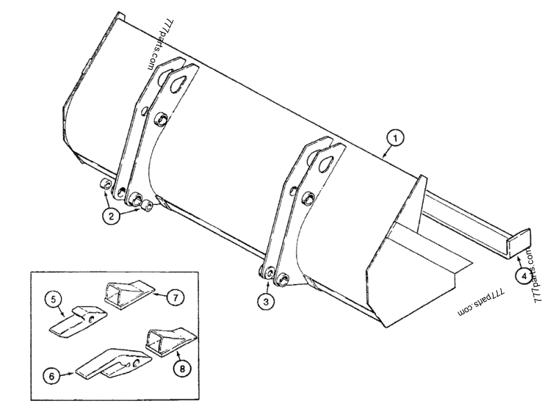 D27748 TOOTH - Case spare part | 777parts.com