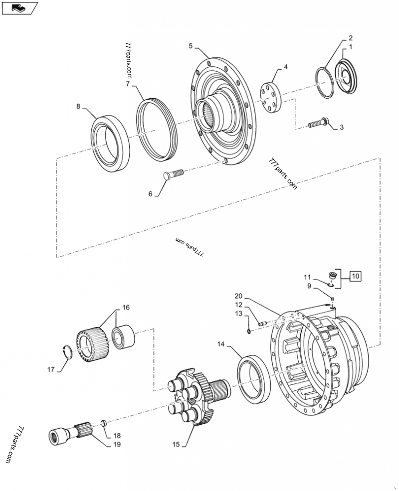84329410 SHAFT - Case spare part | 777parts.com