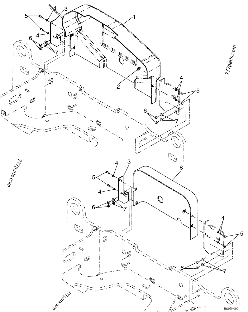 8603017 GUARD - Case spare part | 777parts.com
