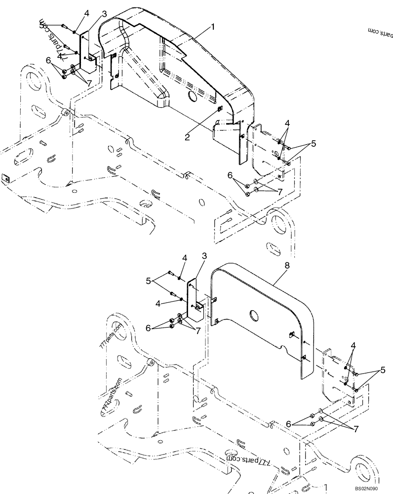 8603017 GUARD - Case spare part | 777parts.com