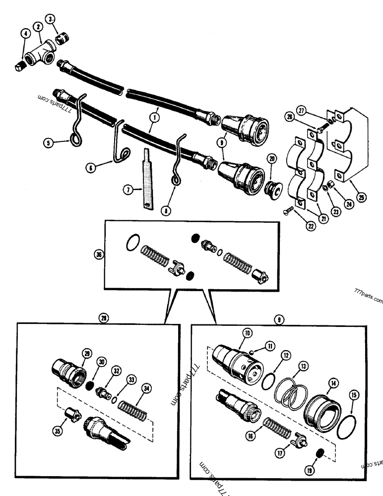 A28542 COUPLING, QUICK, FEM - Case spare part | 777parts.com