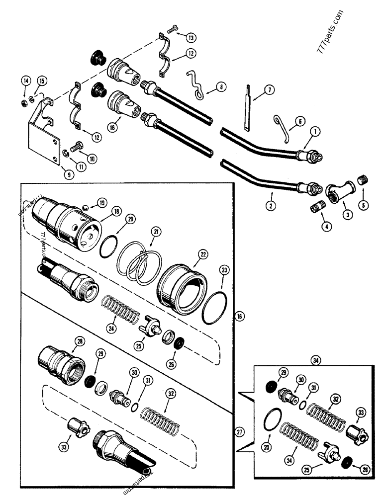 A28542 COUPLING, QUICK, FEM - Case spare part | 777parts.com