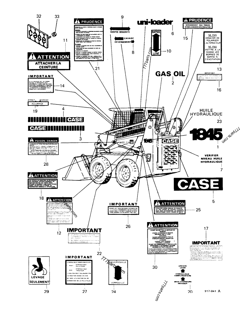321-2841 DECAL - 3212841 - Case spare part | 777parts.com