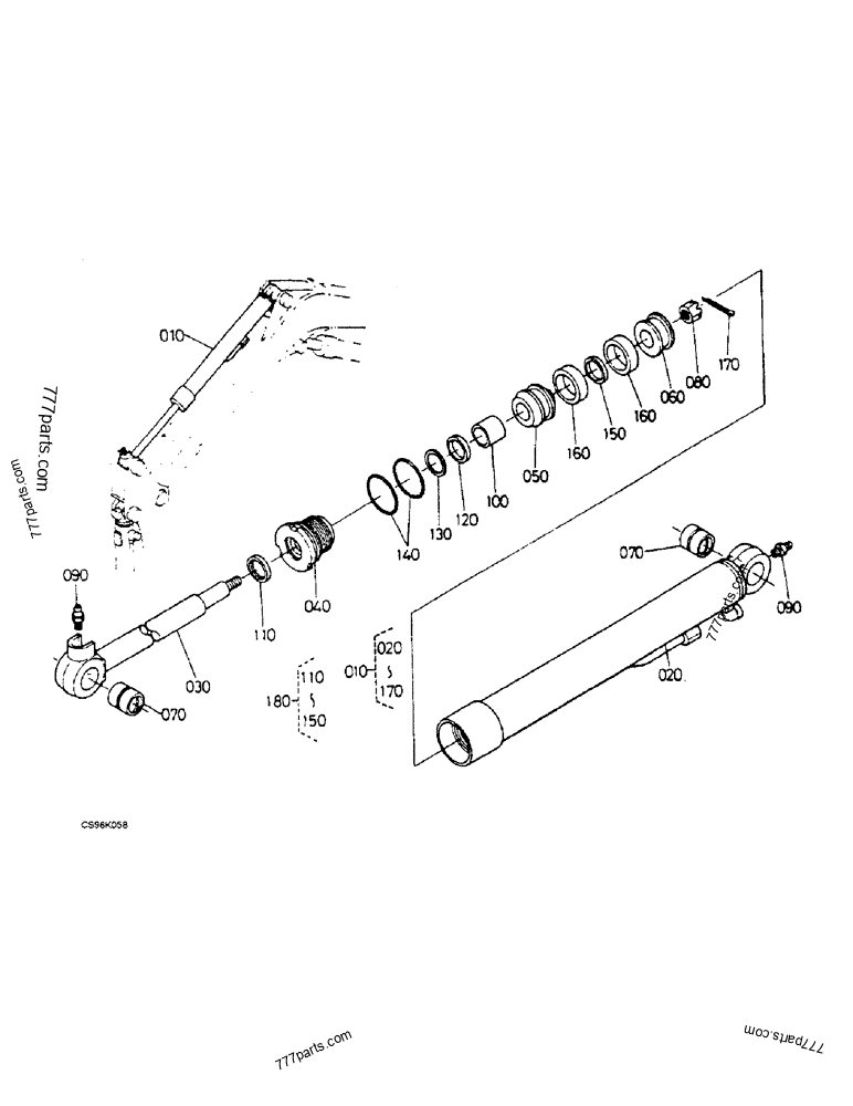0551150545 SPLIT PIN/SAFETY PIN - Case spare part | 777parts.com