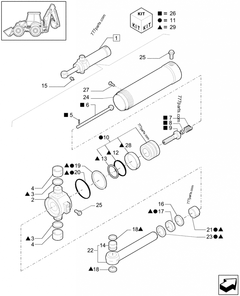 87424935 BOLT,Hex, M30 x 2 x 80mm - Case spare part | 777parts.com