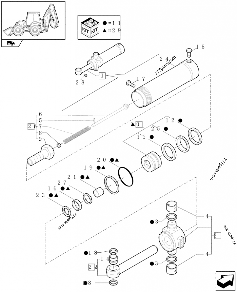 87424935 BOLT,Hex, M30 x 2 x 80mm - Case spare part | 777parts.com