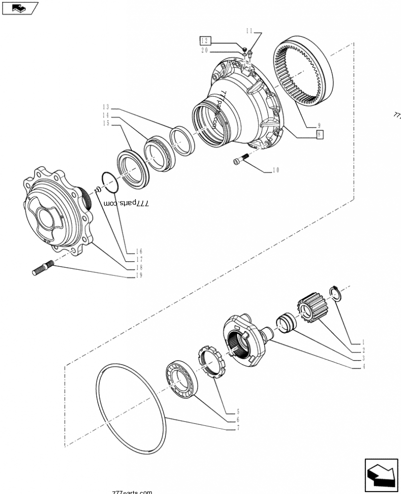 87708454 RING NUT - Case spare part | 777parts.com