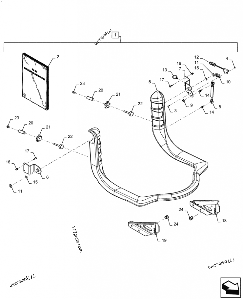 84371064 GAS STRUT,180mm Extended, 148.74mm Compressed - Case spare ...