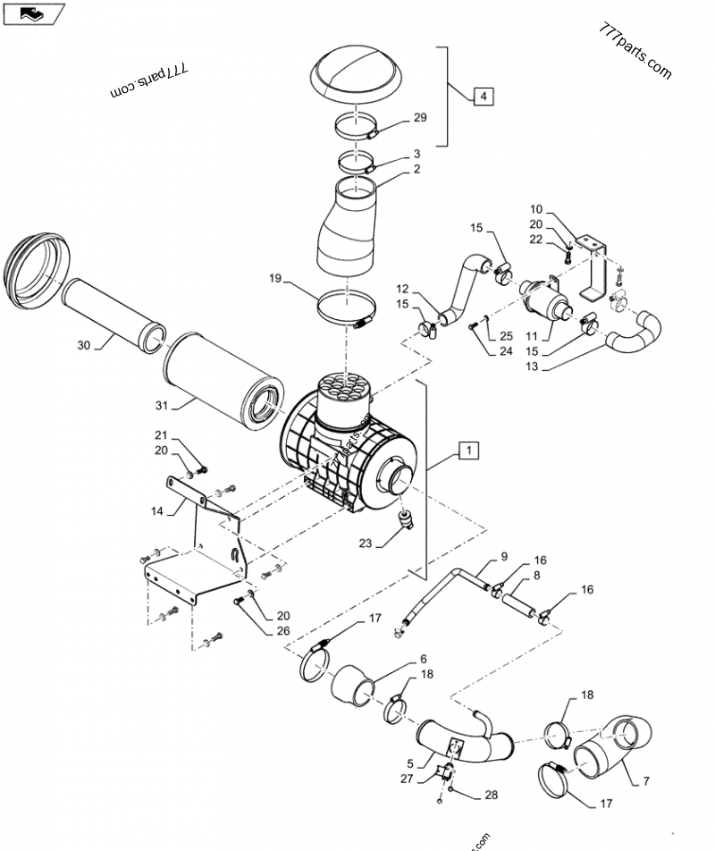 84467781 INTAKE AIR HOSE - Case spare part | 777parts.com