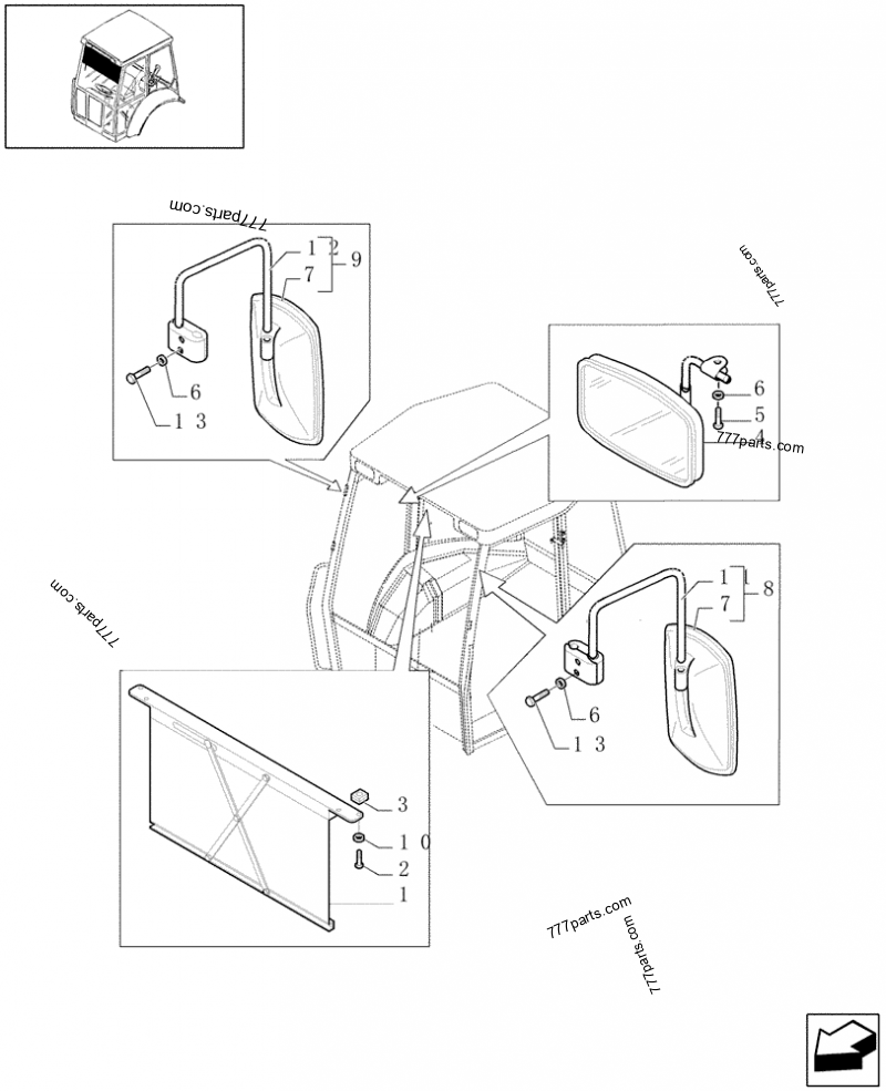 85820139 LH MIRROR - Case spare part | 777parts.com