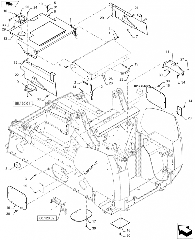 47432047 PLATE - Case spare part | 777parts.com