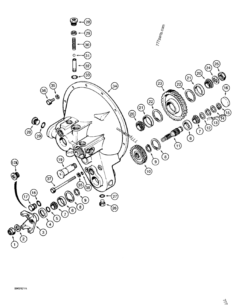 A190054 GEAR WHEEL - Case spare part | 777parts.com