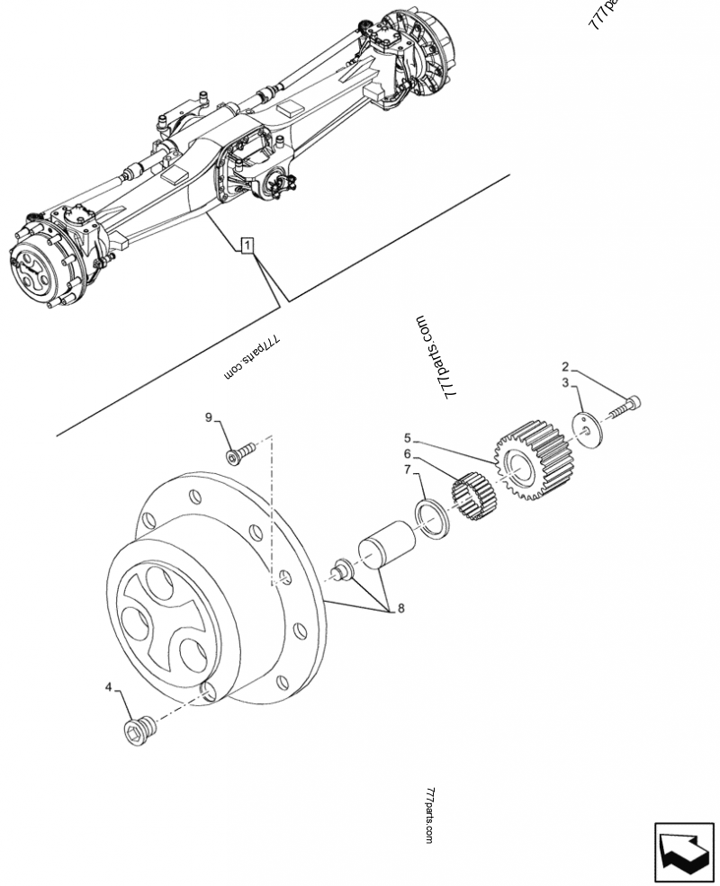 85808272 NEEDLE BEARING - Case spare part | 777parts.com