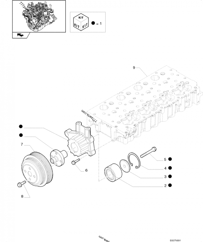 504255374 FAN HOUSING - Case spare part | 777parts.com