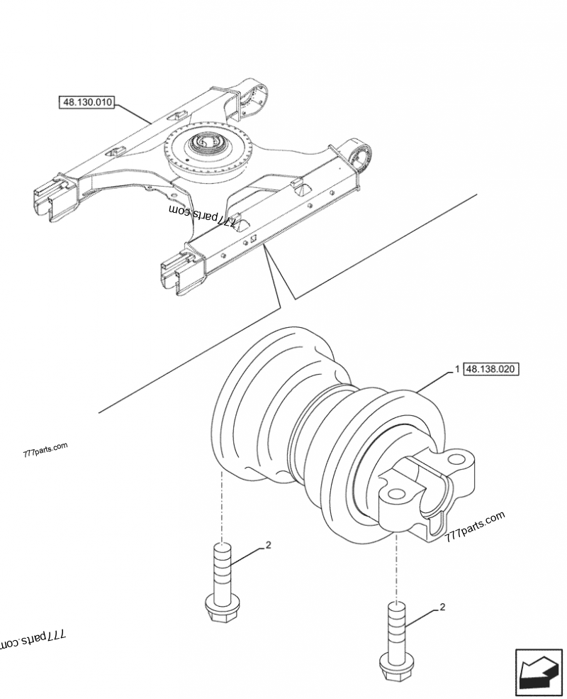 47819930 TRACK ROLLER - Case spare part | 777parts.com