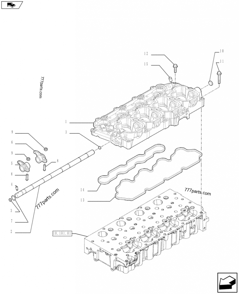 504345342 VALVE COVER - Case spare part | 777parts.com