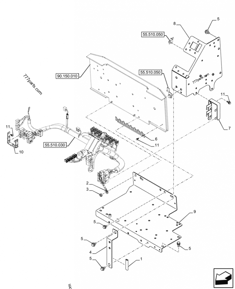 47944527 BRACKET - Case spare part | 777parts.com