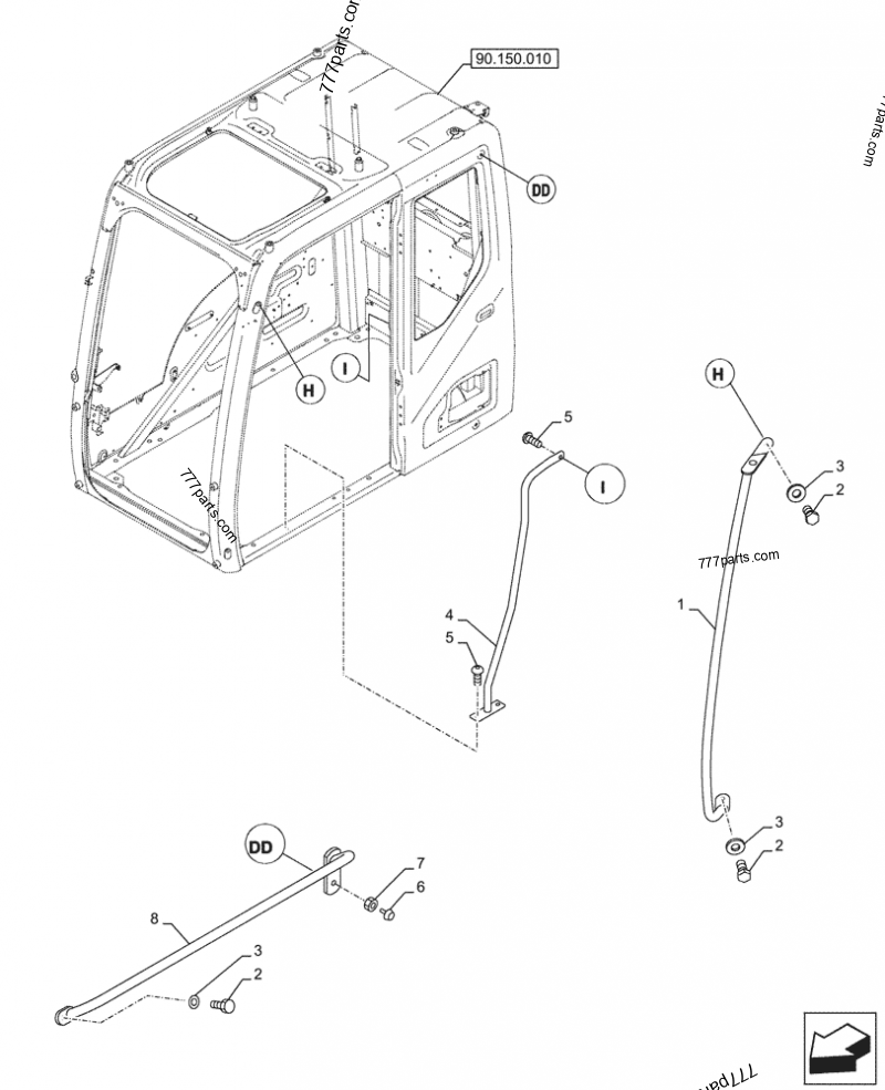 KHN14140 STAY - Case spare part | 777parts.com